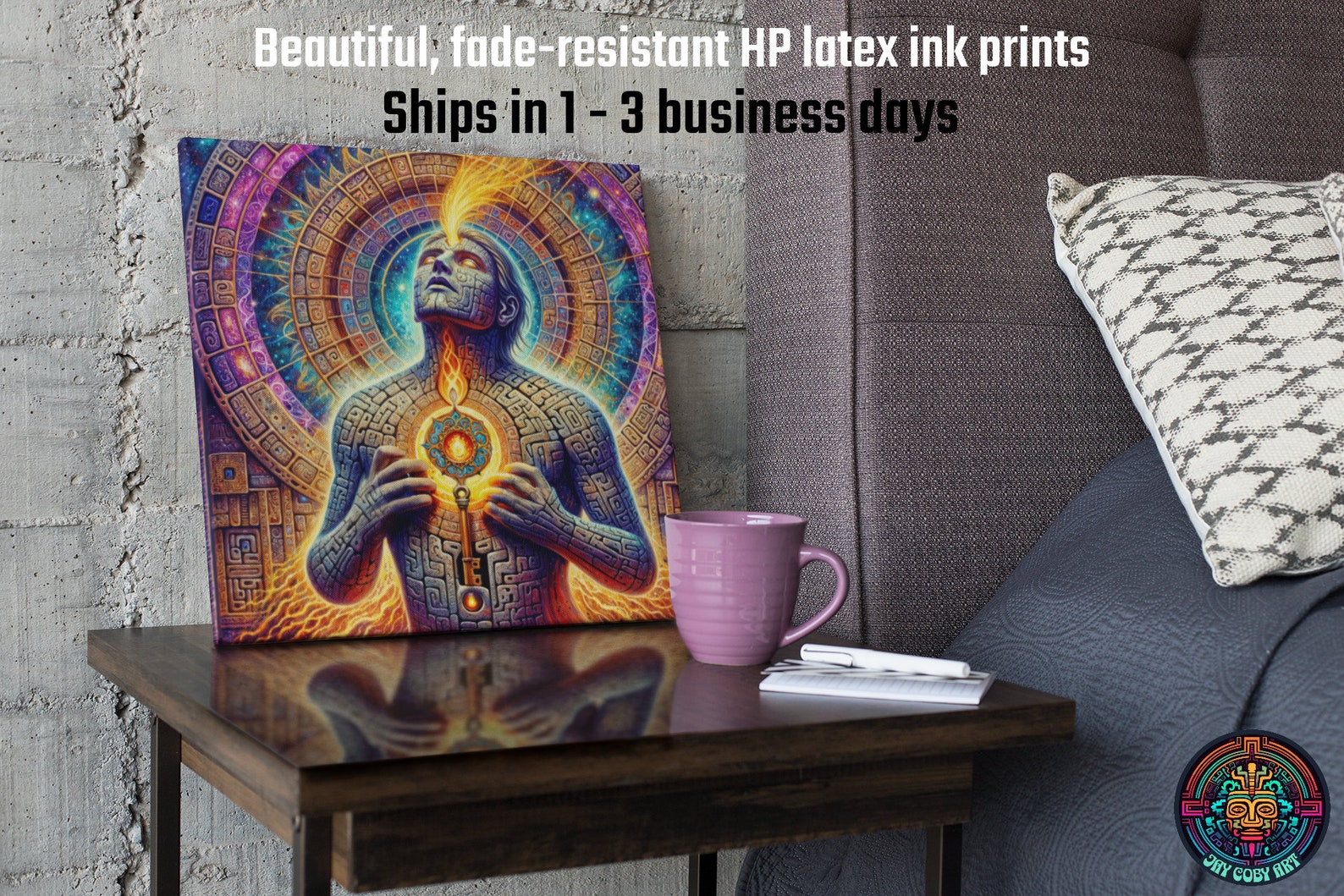 Heart Chakra Awakening Canvas Print, Reiki Art, Therapy Office Decor ...