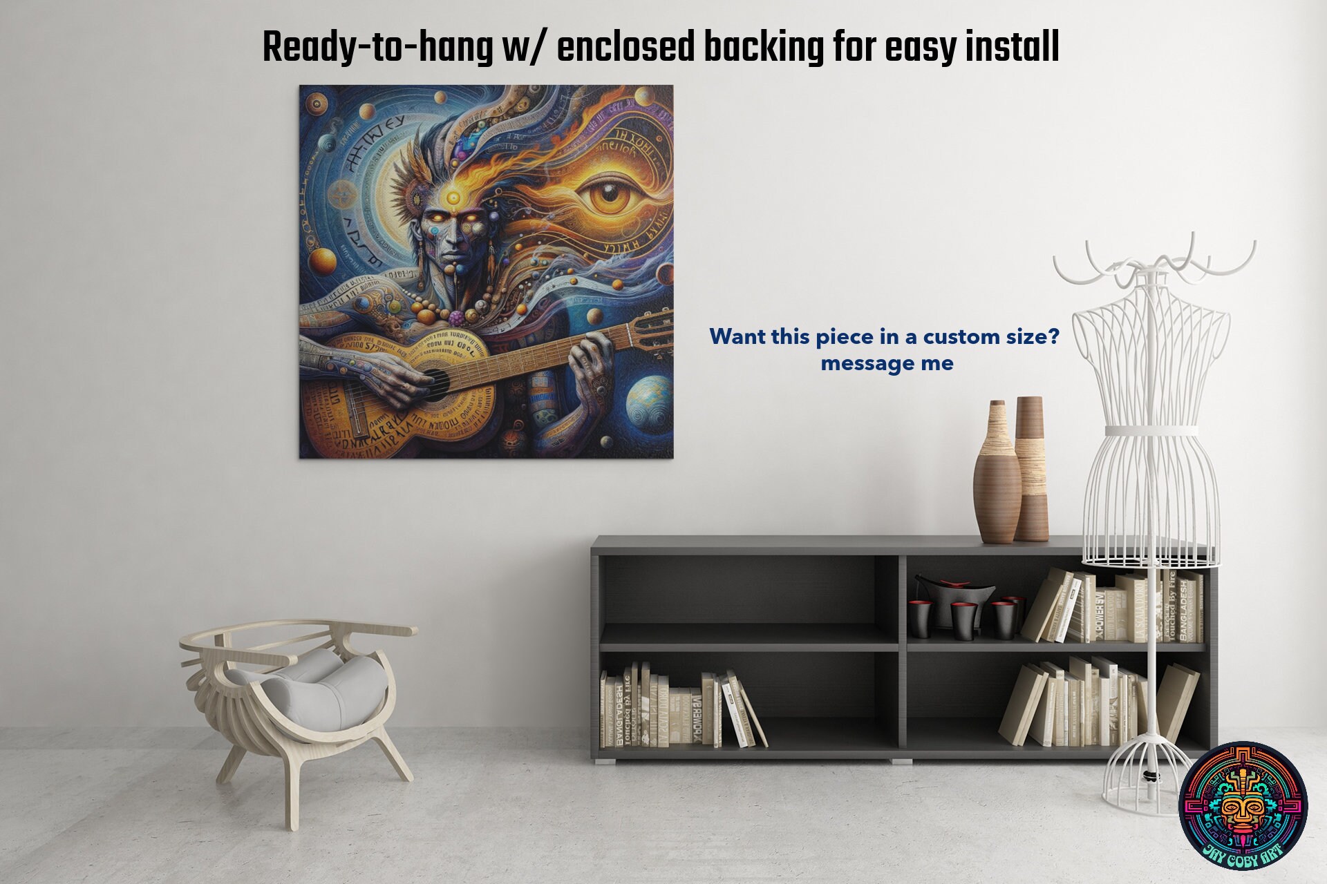 Cosmic Bard Canvas Print, Visionary Art, Psychedelic Art, Music of the ...