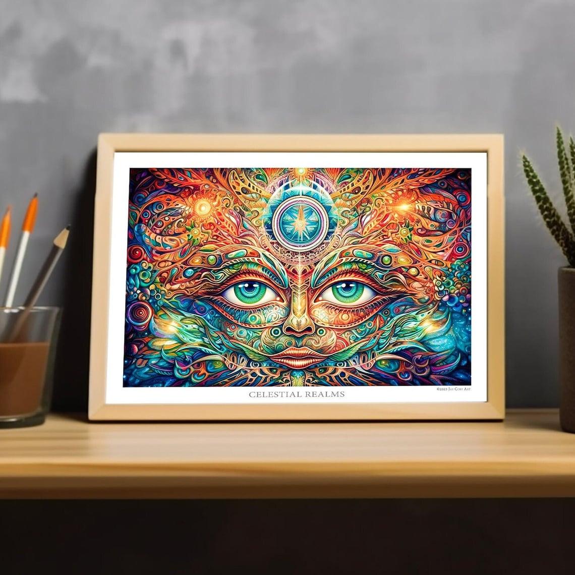 Celestial Realms: Abstract Visionary Art Print Abstract Wall Art ...