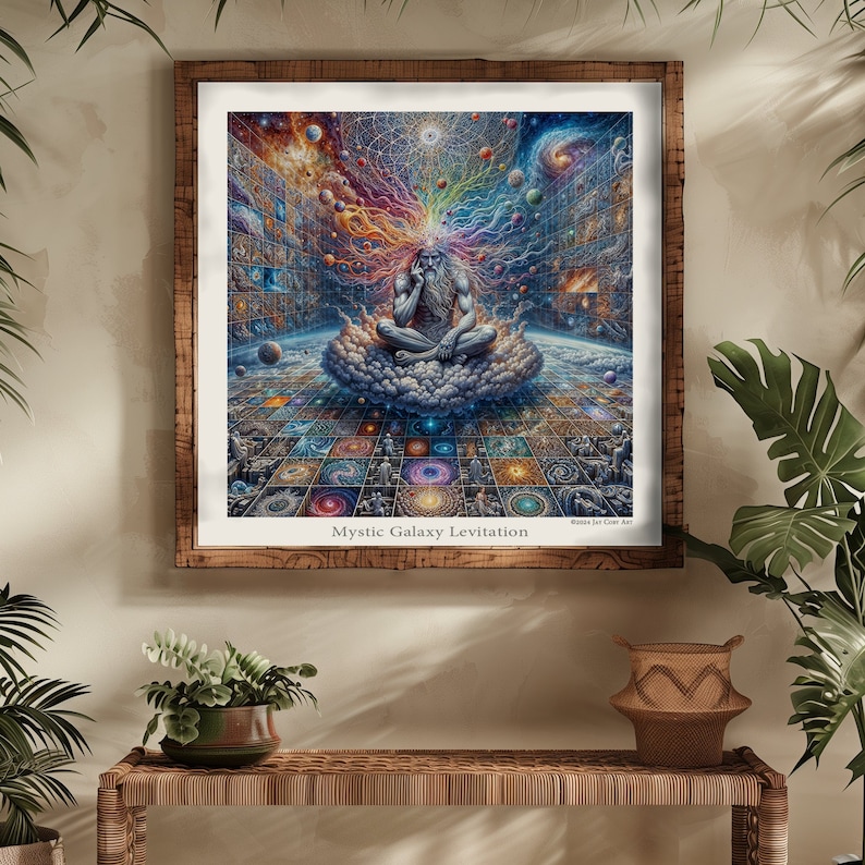 Mystic Galaxy Levitation Art of Cosmic Consciousness & Creation 24x24 ...