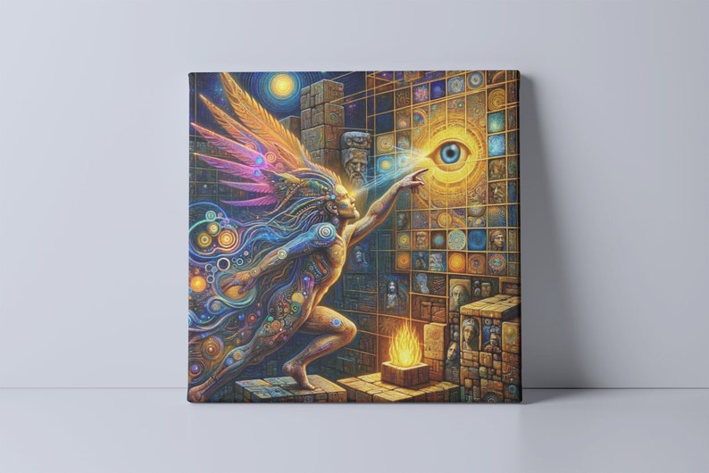 Mystic Vision Canvas Print, Visionary Art, Shamanic Wallart, Sacred ...