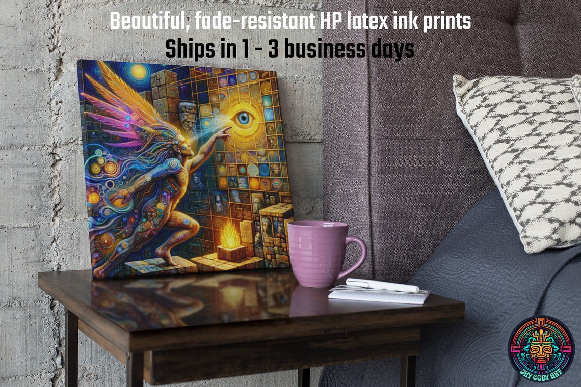 Mystic Vision Canvas Print, Visionary Art, Shamanic Wallart, Sacred ...