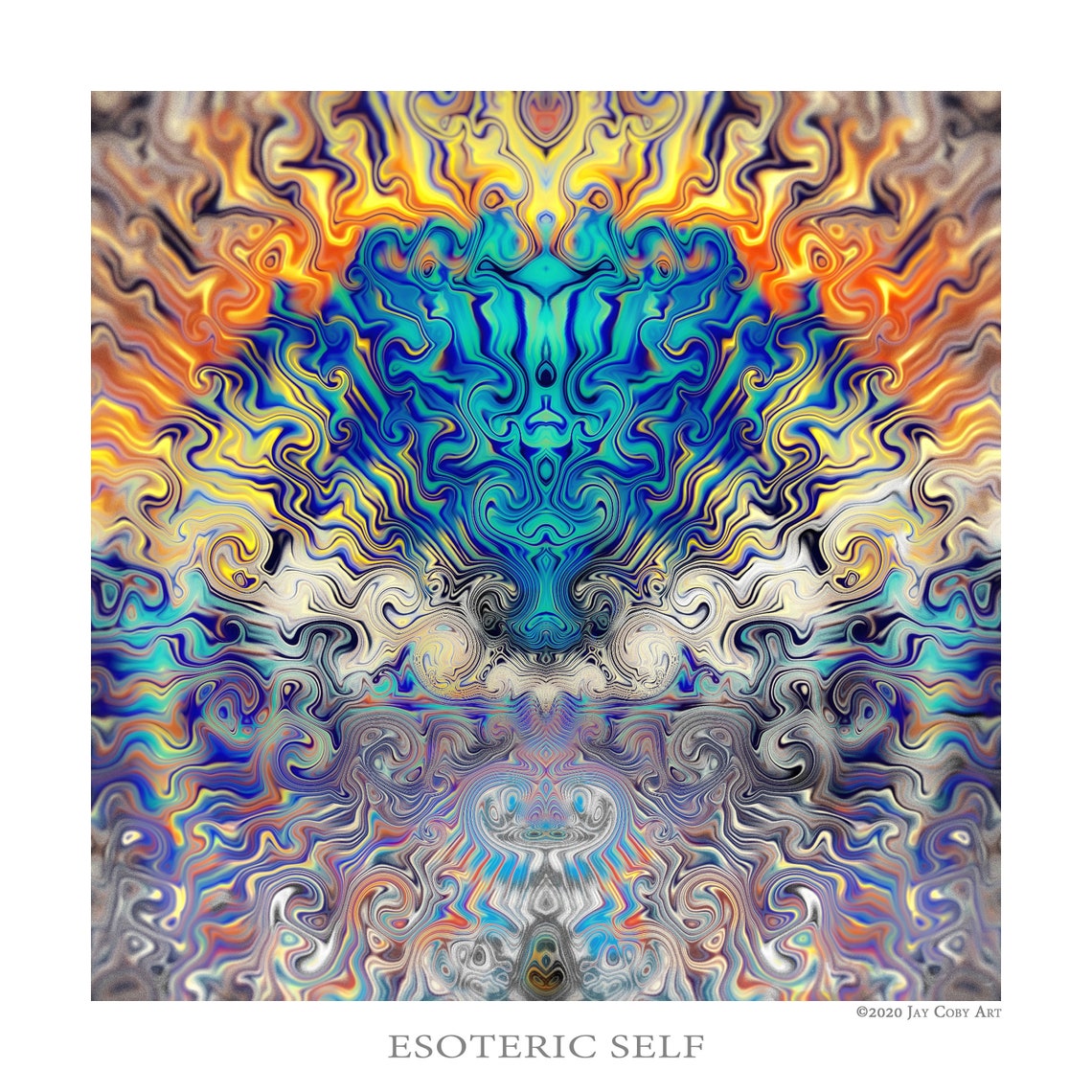 ESOTERIC SELF - Psychedelic Art Print | Trippy Abstract | Colorful ...