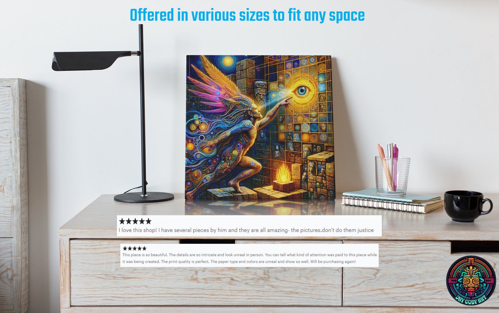 Mystic Vision Canvas Print, Visionary Art, Shamanic Wallart, Sacred ...