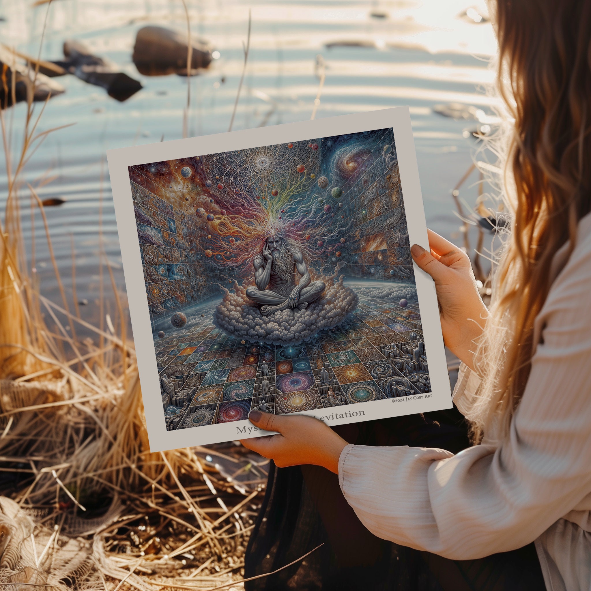 Mystic Galaxy Levitation Art of Cosmic Consciousness & Creation 24x24 ...