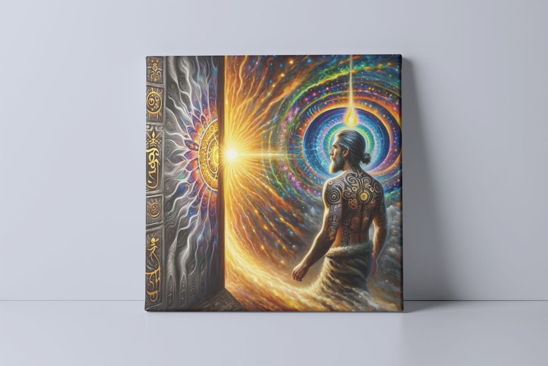 Cosmic Shaman, Transcend, Transcendence Art Canvas Print, Visionary Art ...