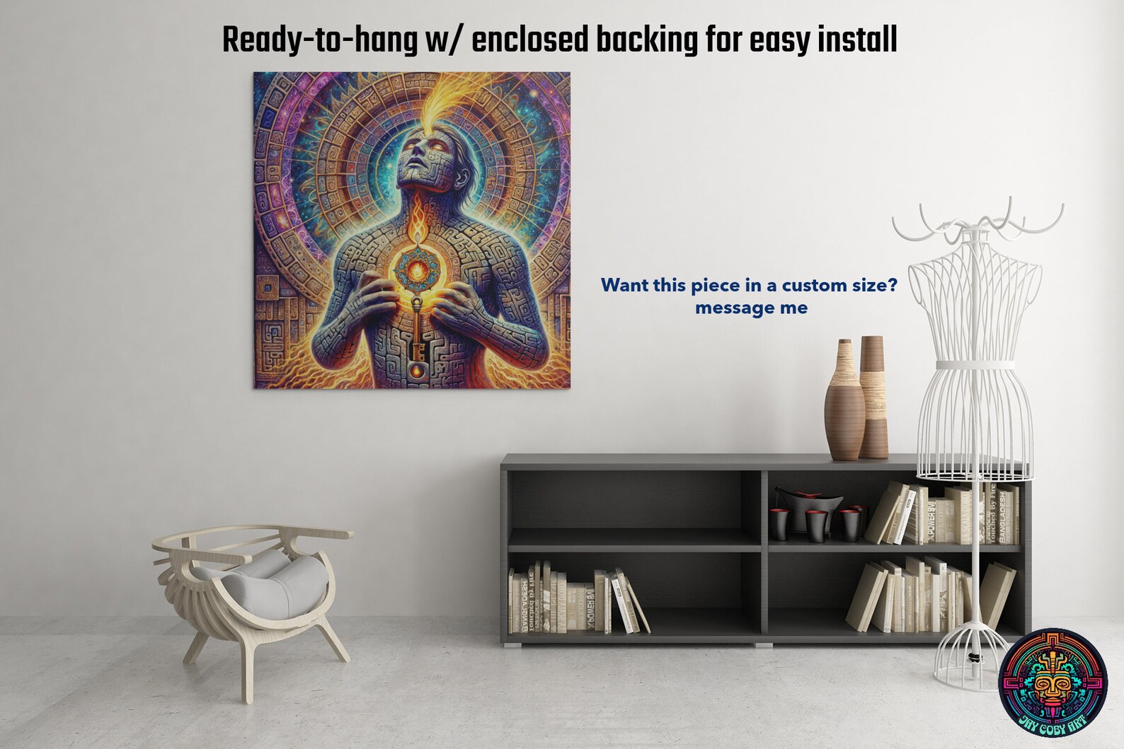 Heart Chakra Awakening Canvas Print, Reiki Art, Therapy Office Decor ...