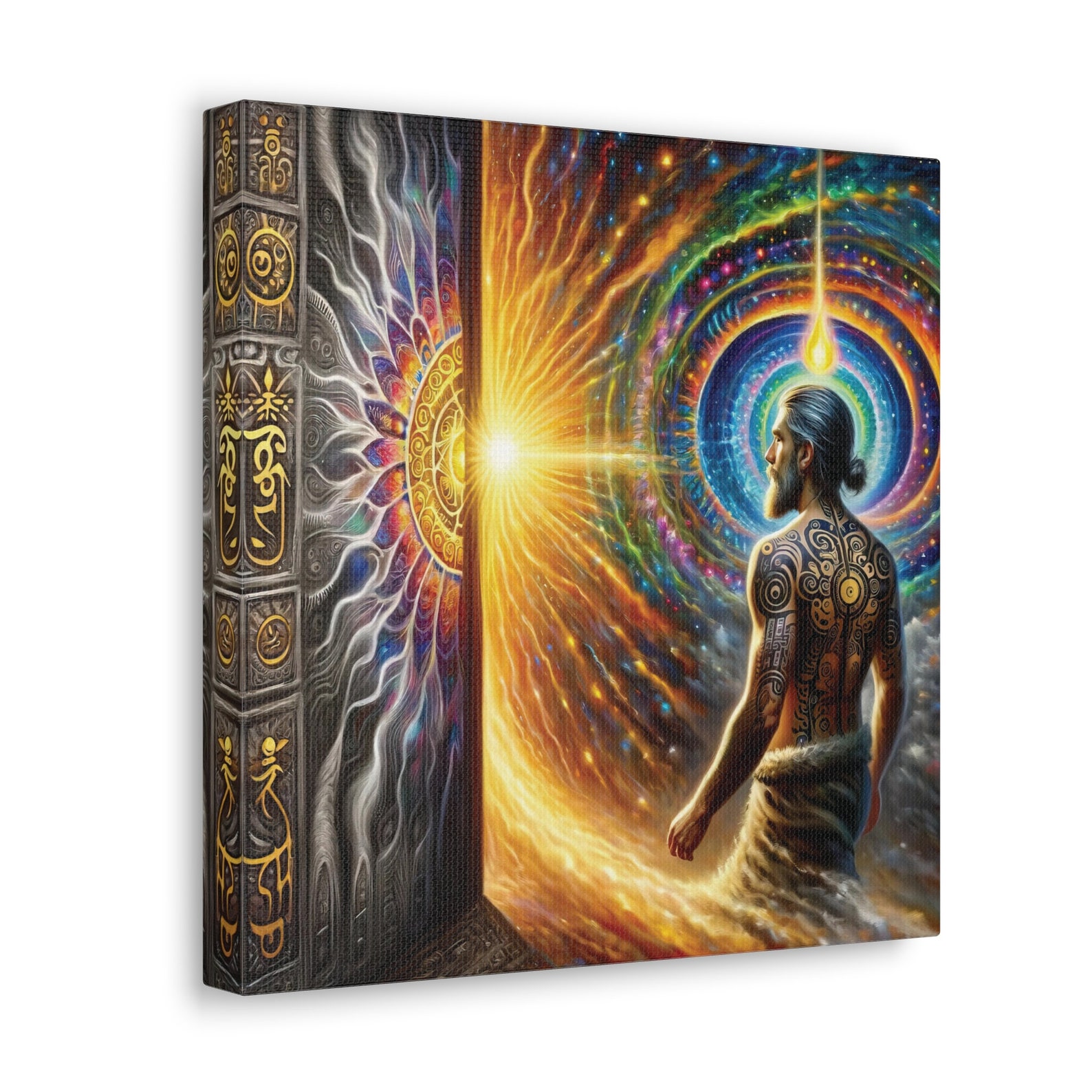 Cosmic Shaman, Transcend, Transcendence Art Canvas Print, Visionary Art ...