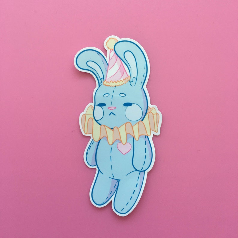 Cute Bunny Vinyl Sticker - Etsy