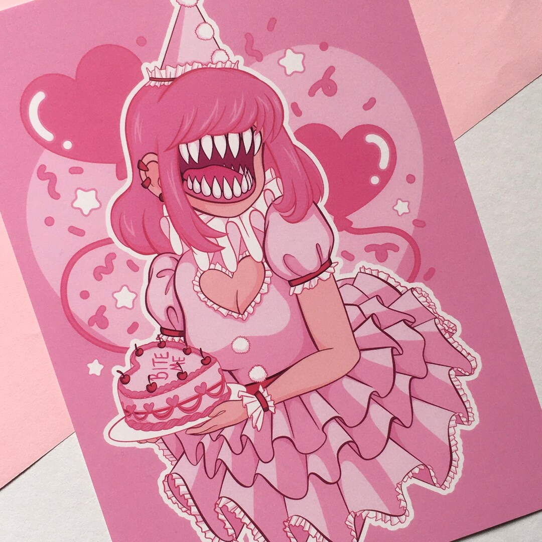 Bite Me Art Print - Etsy