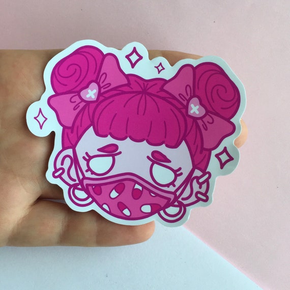 Menhera Girl Vinyl Sticker | Etsy