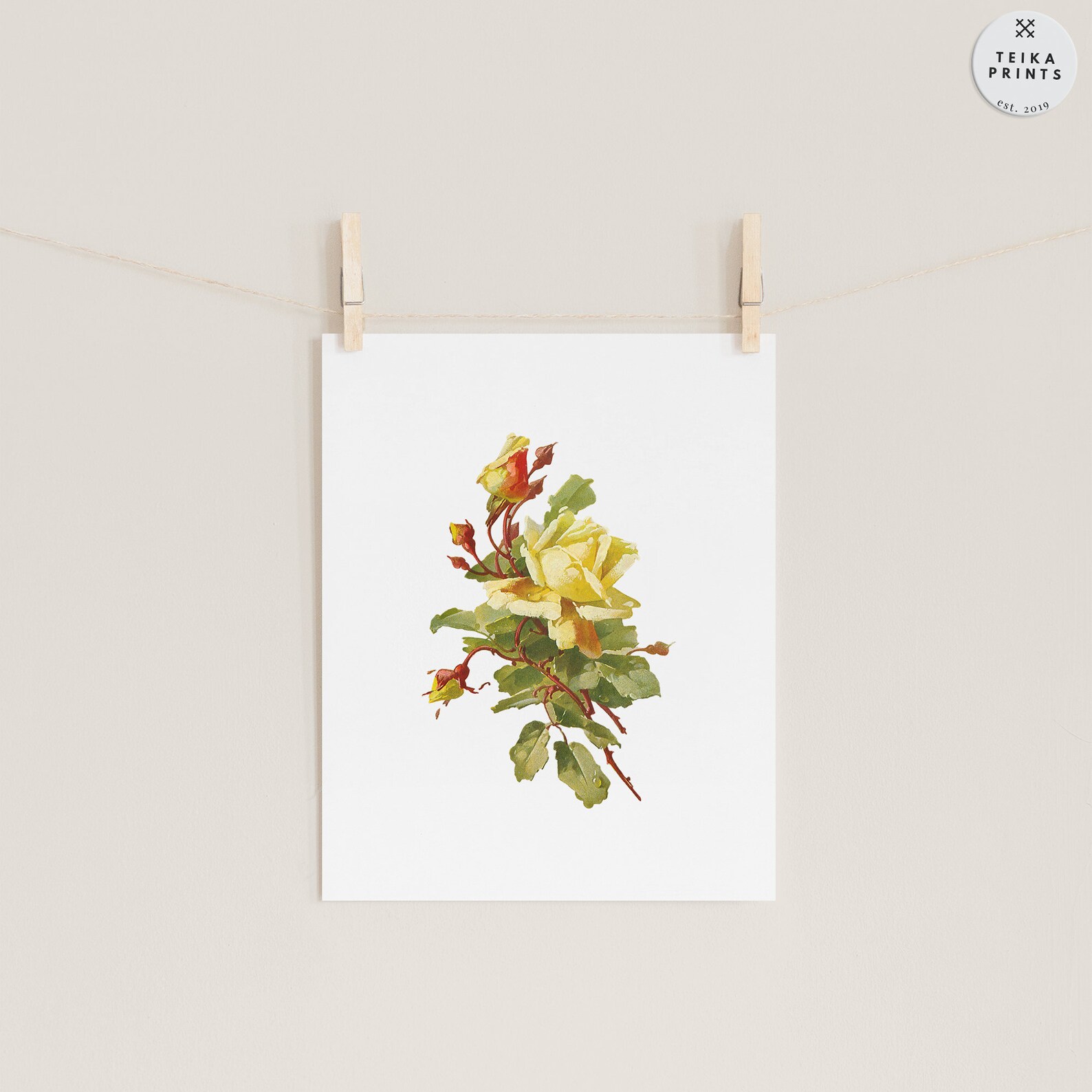 Vintage Roses Wall Art Prints Set of 6 / Botanical Floral Wall - Etsy