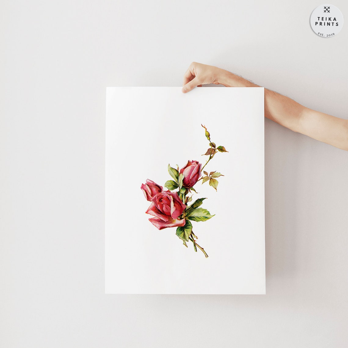 Vintage Roses Wall Art Prints Set of 6 / Botanical Floral Wall - Etsy