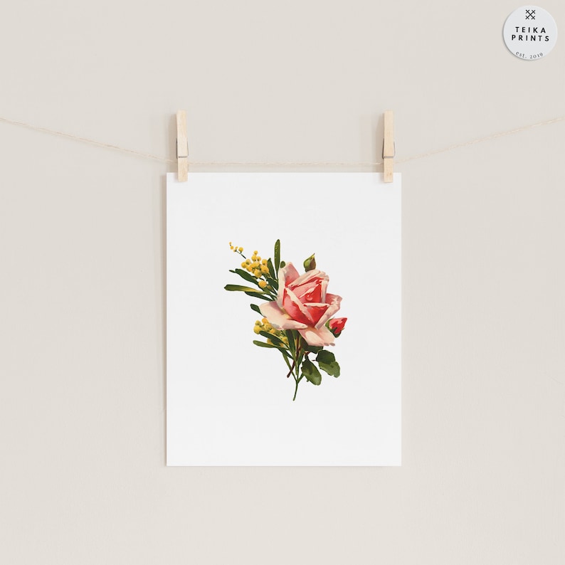 Vintage Roses Wall Art Prints Set of 6 / Botanical Floral Wall - Etsy