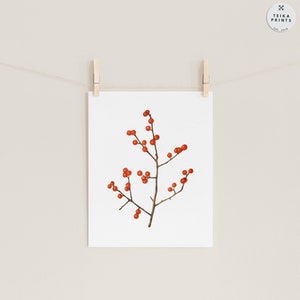 Vintage Winterberry Plant Wall Art Prints Set of 3 / Botanical - Etsy