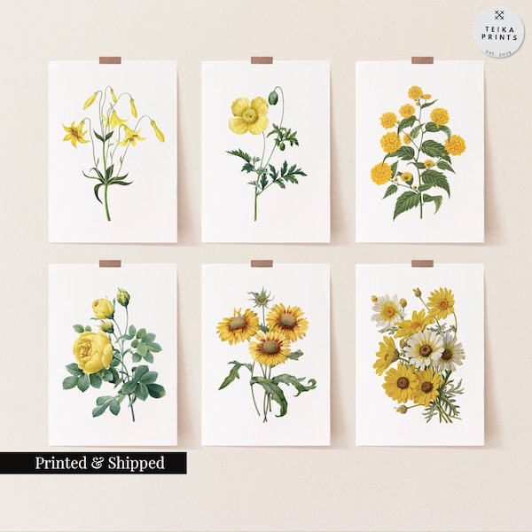 Yellow Flowers Print - Etsy