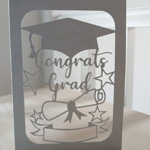 Personalized Graduation Card SVG Cut File - Etsy