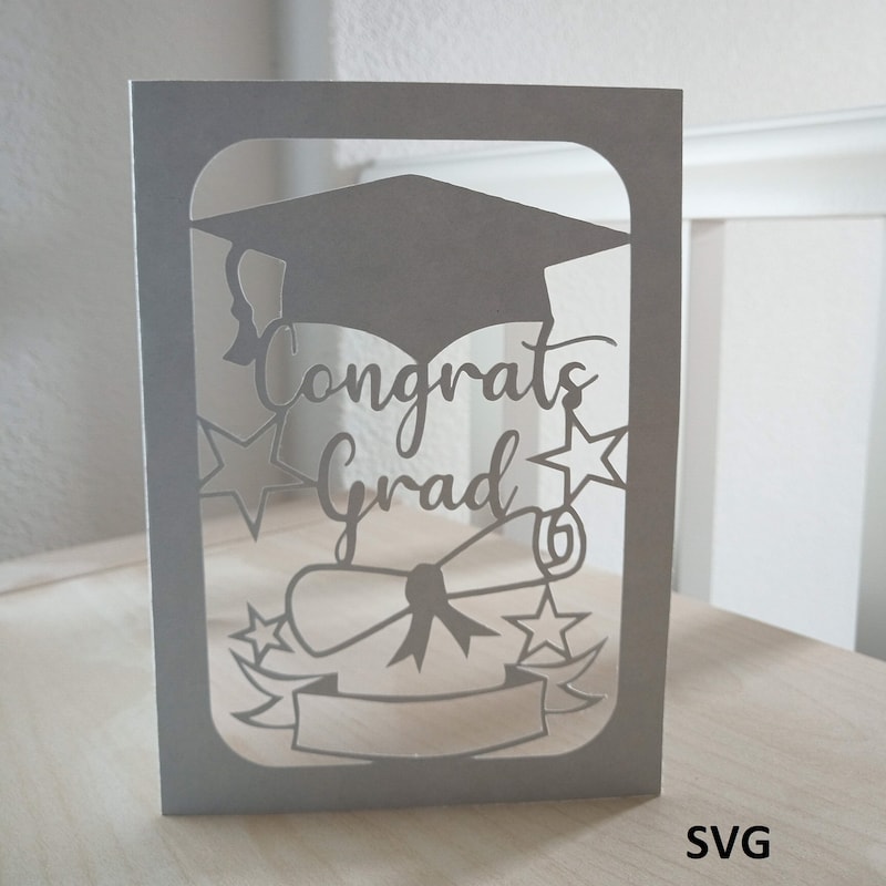 Graduation Card Svg - Etsy
