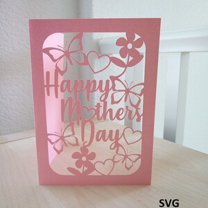 SVG Cut File Mother's Day Card - Etsy