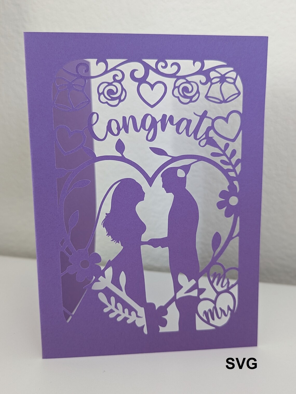 SVG Cut File Wedding Card Bride and Groom - Etsy