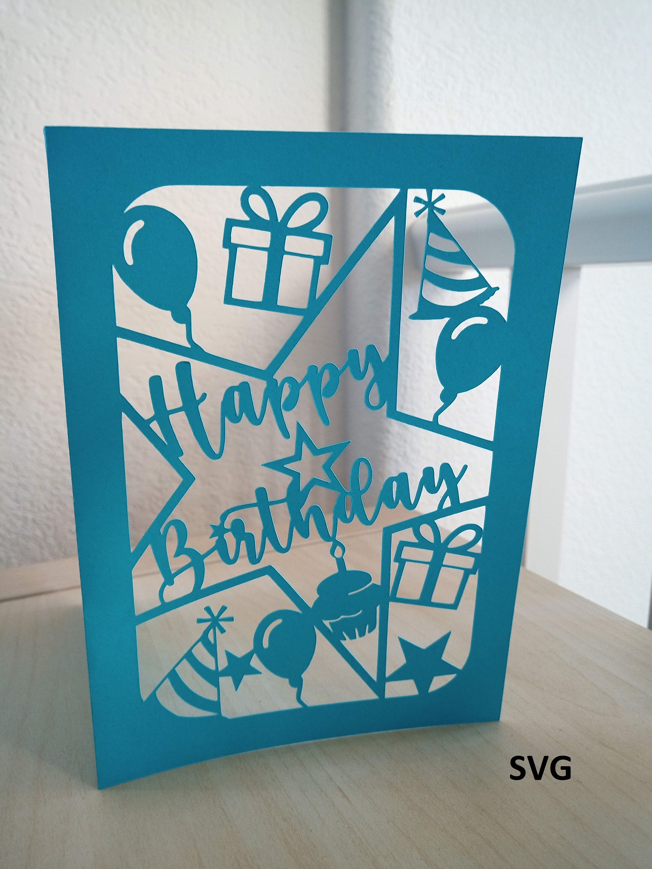 SVG Cut Files the Birthday Card Pack - Etsy