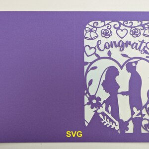 SVG Cut File Wedding Card, Bride and Groom - Etsy