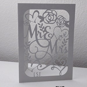 Personalized Wedding Card, SVG Cut File - Etsy