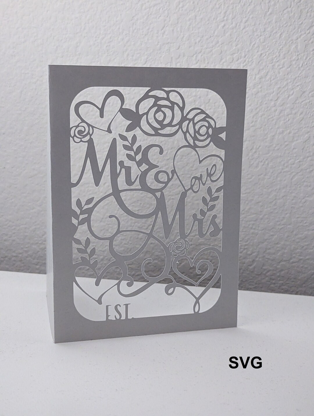 Personalized Wedding Card, SVG Cut File - Etsy