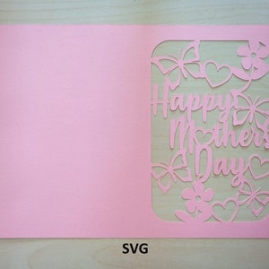 SVG Cut File Mother's Day Card - Etsy