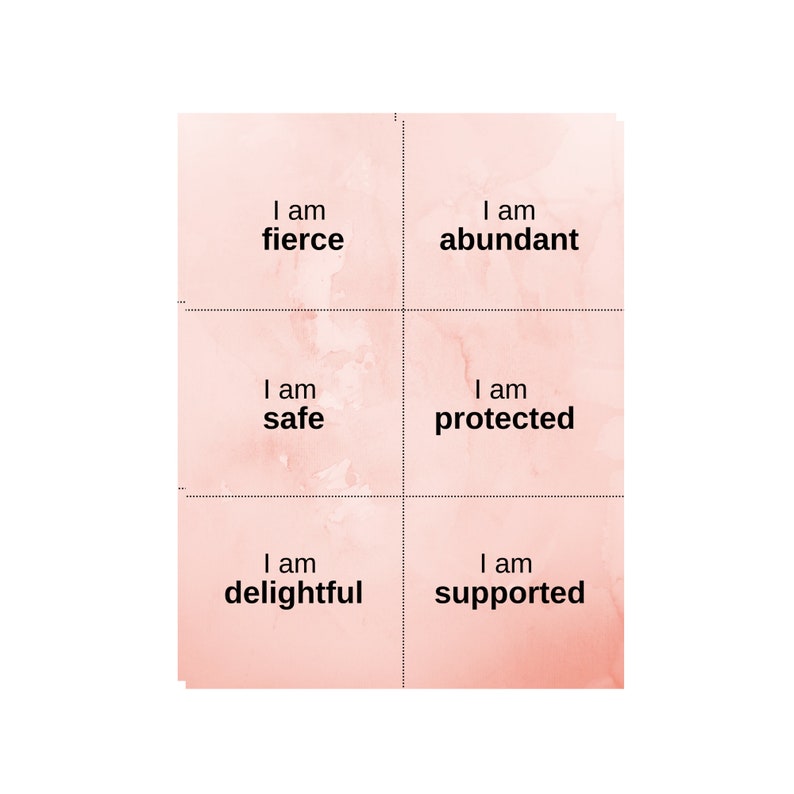 I AM Affirmation Cards, Inspirational Instant Printable, Digital ...