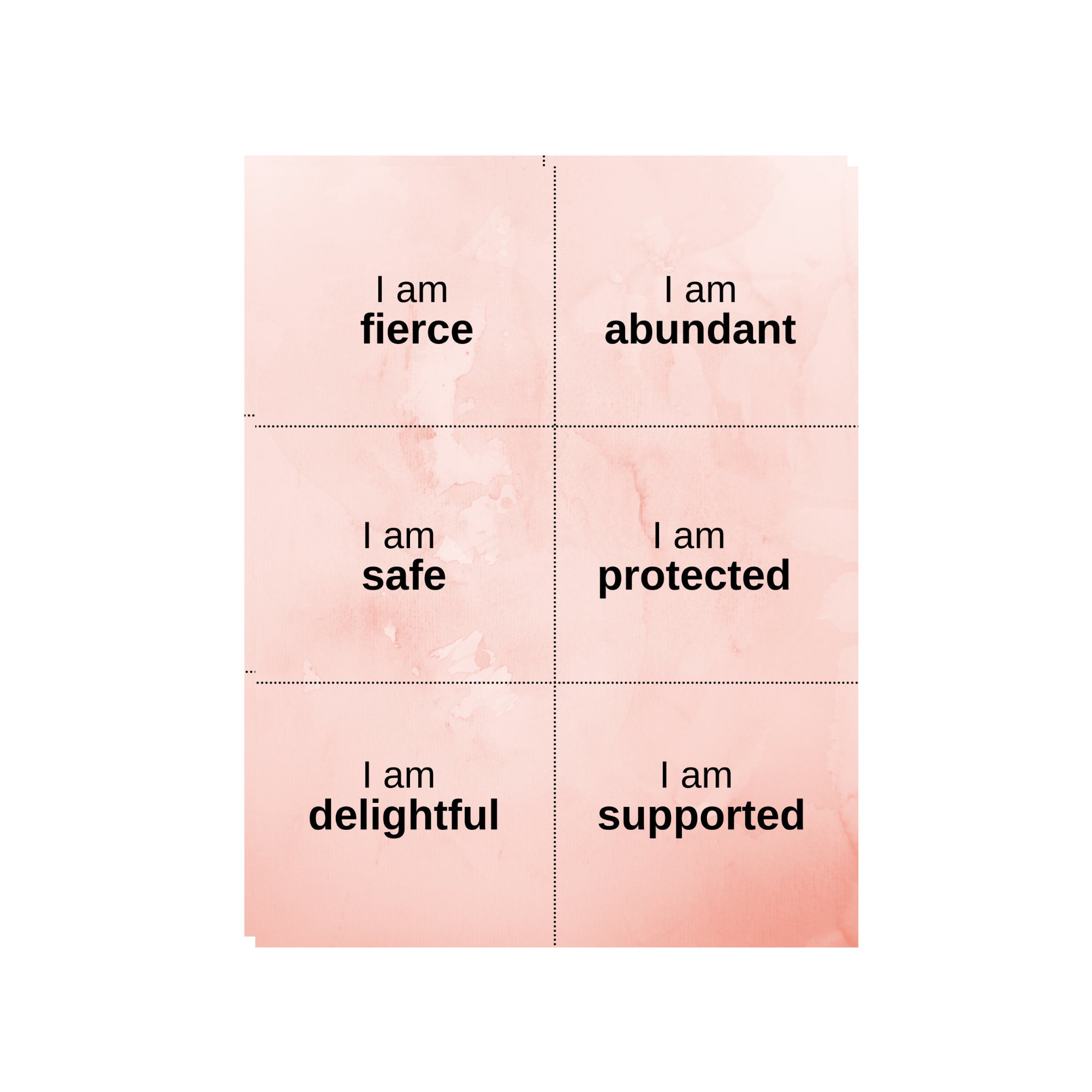 I AM Affirmation Cards, Inspirational Instant Printable, Digital ...