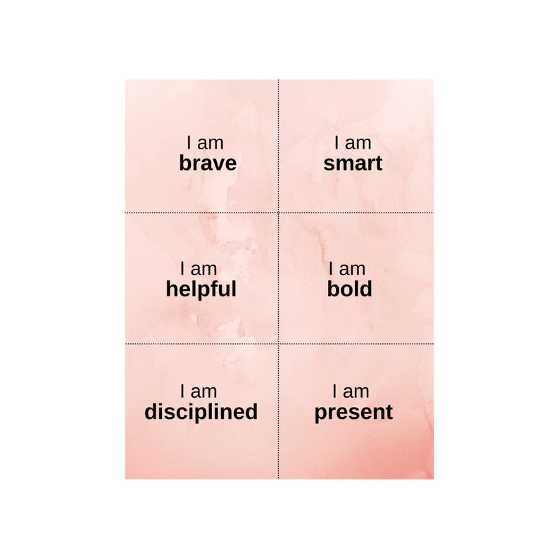 I AM Affirmation Cards, Inspirational Instant Printable, Digital ...