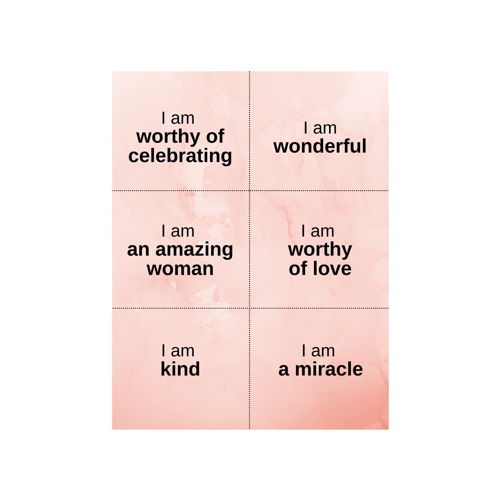 I AM Affirmation Cards, Inspirational Instant Printable, Digital ...