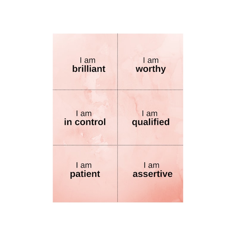 I AM Affirmation Cards, Inspirational Instant Printable, Digital ...