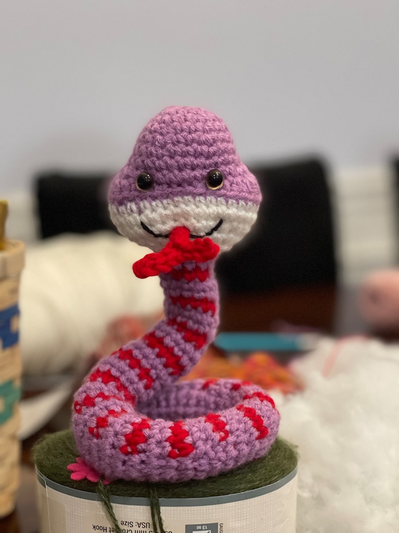 The Cute Snake - Crochet Snake - Handmade Stuff Animal - Etsy