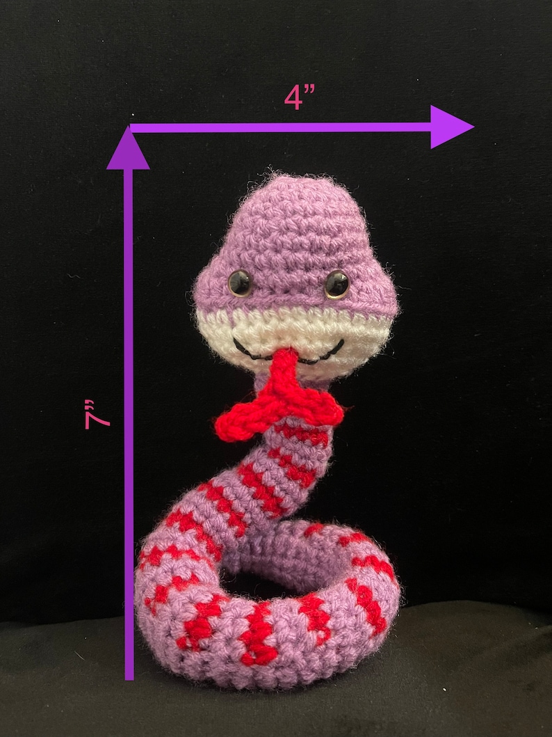 The Cute Snake - Crochet Snake - Handmade Stuff Animal - Etsy