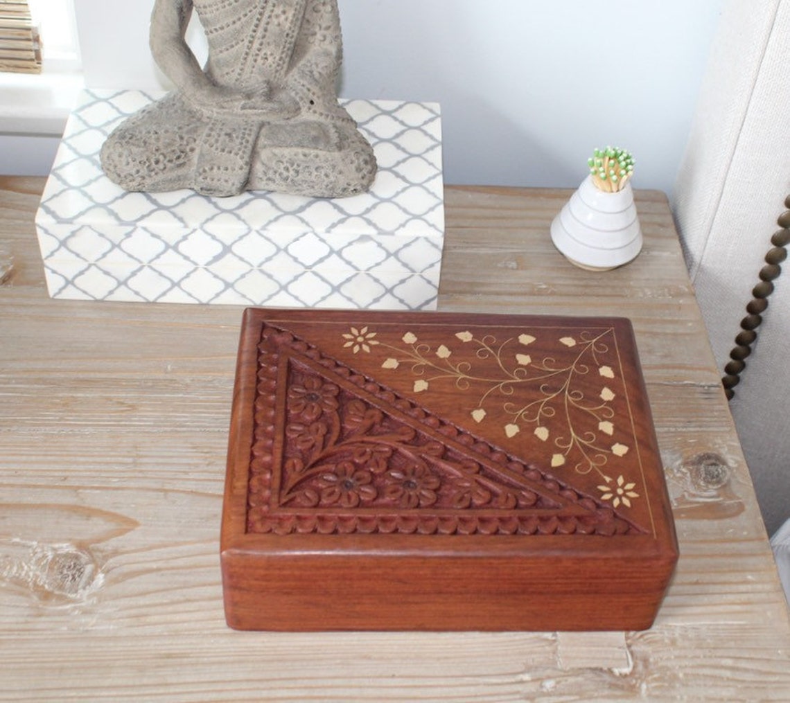 Sheesham Keepsake Box 8 X 6 Woodwork Wood | Etsy