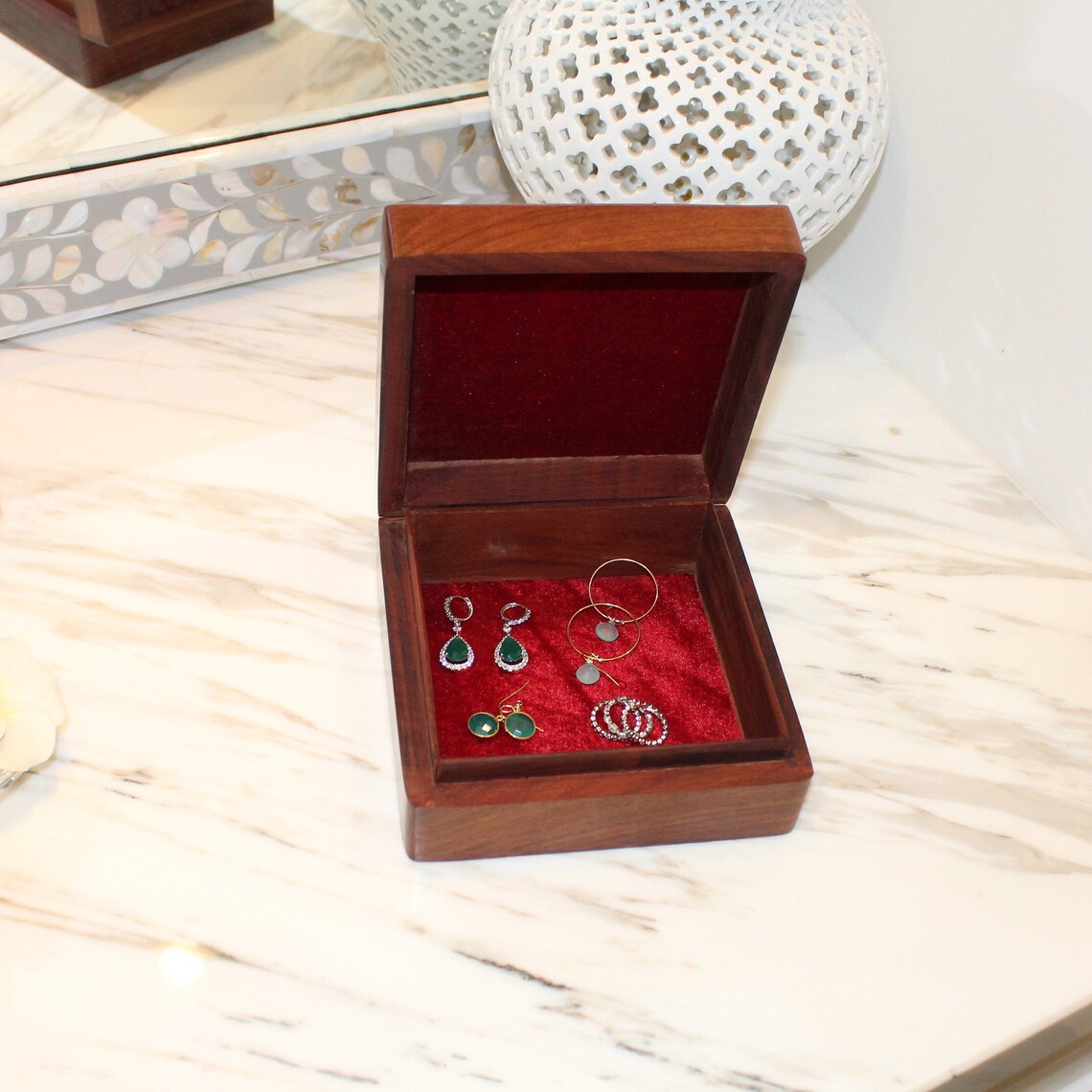 Calico Wooden Box 6 X 6 - Etsy