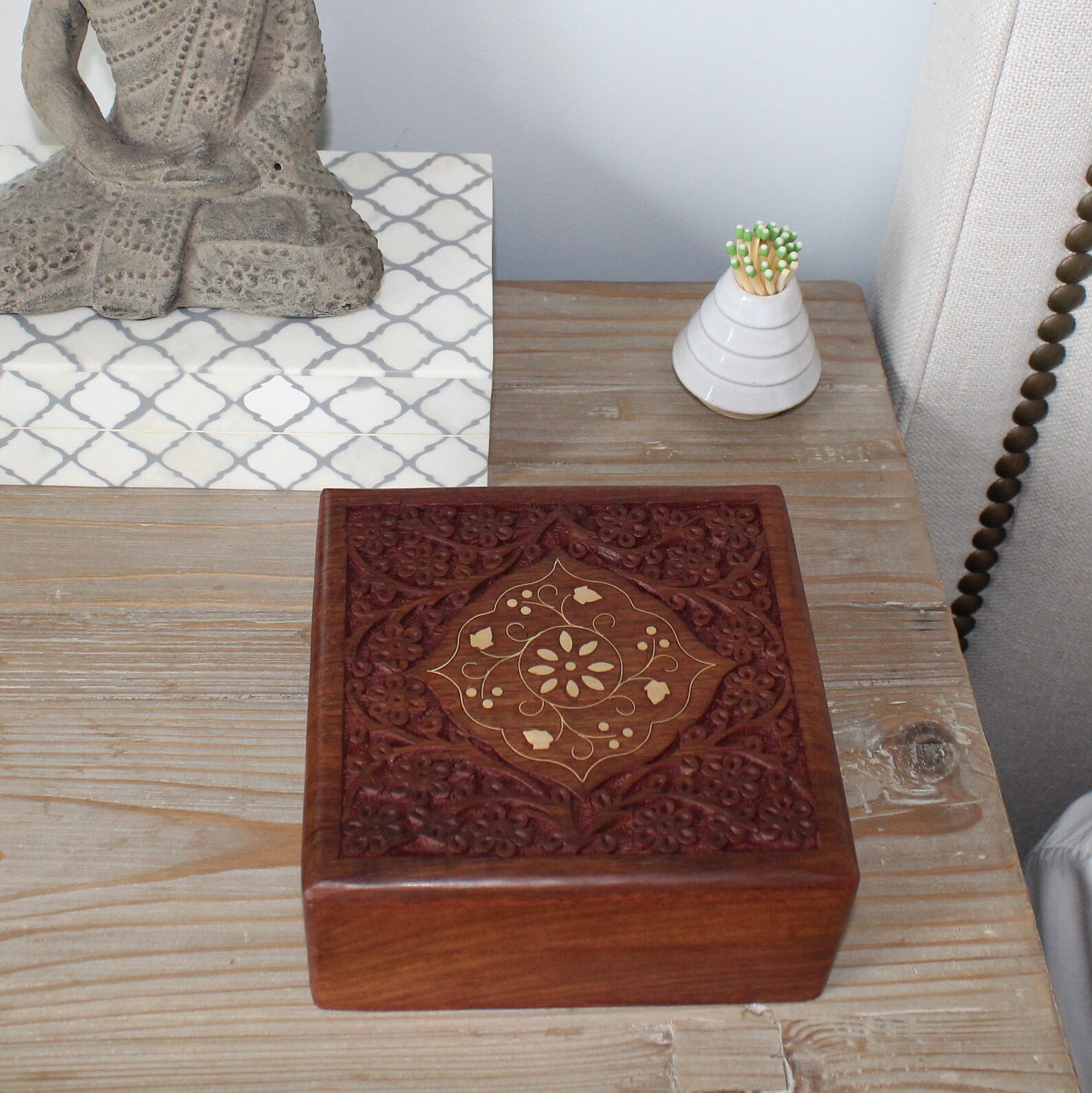 Calico Wooden Box 6 X 6 - Etsy