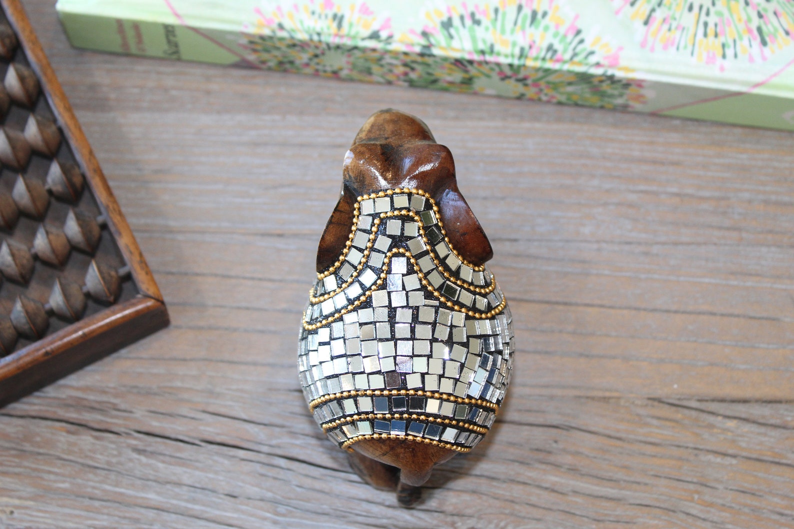 Mirrored Mosaic Wooden Elephant Wooden Woodwork Animal | Etsy