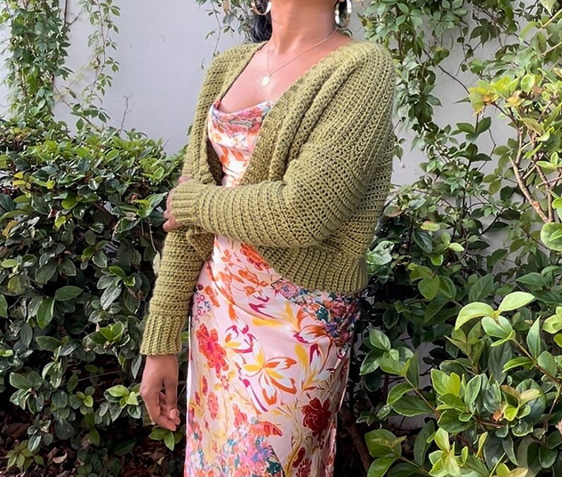 Instant Digital Download PDF Crochet Cropped Cardigan Pattern, Beginner ...