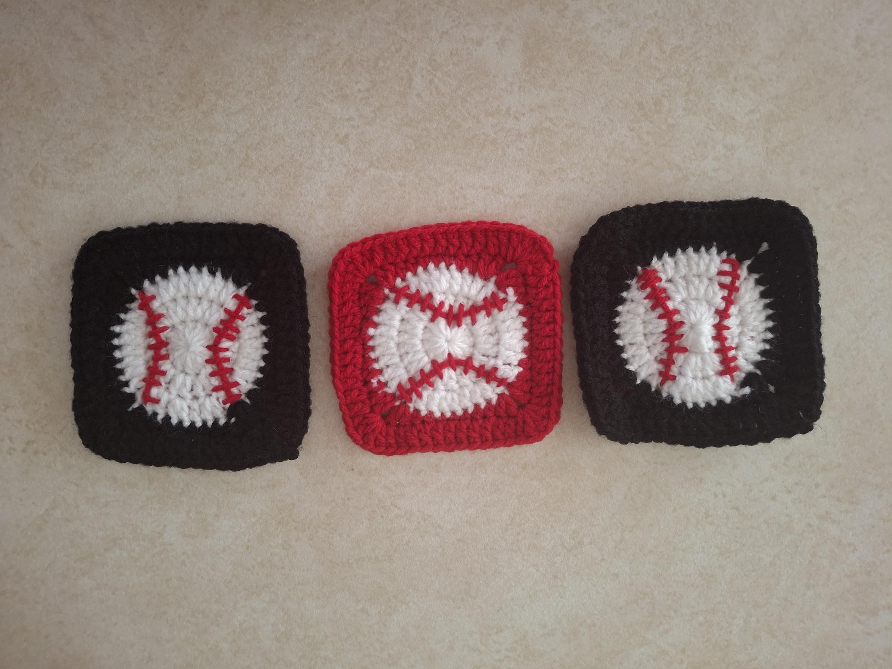 Crochet Baseball Granny Square Pattern - Etsy