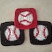 Crochet Baseball Granny Square Pattern - Etsy