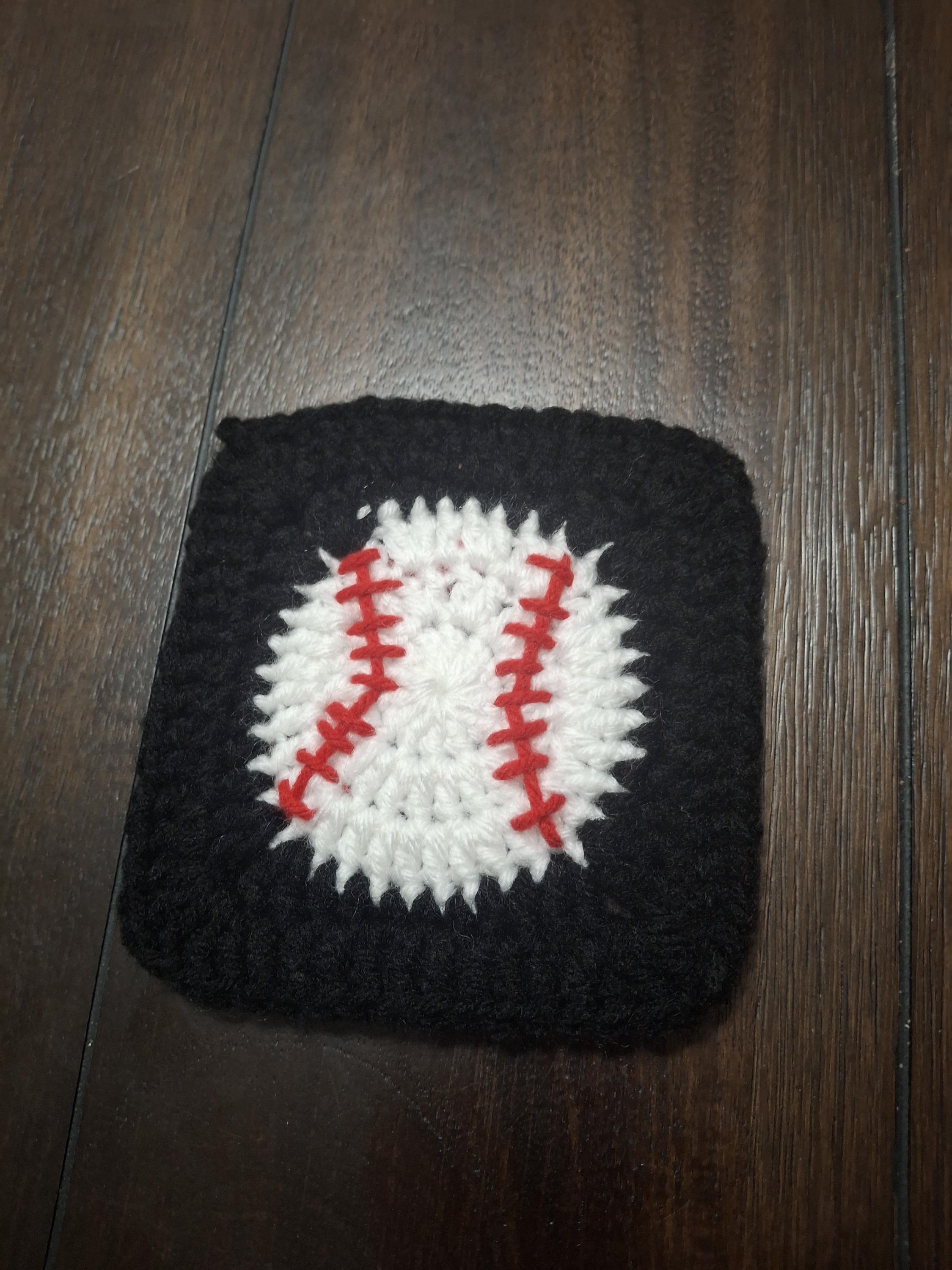 Crochet Baseball Granny Square Pattern - Etsy