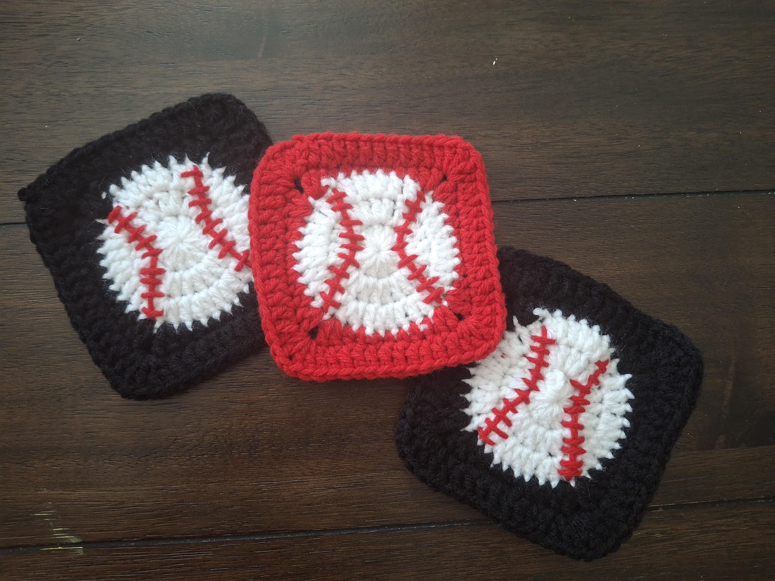 Crochet Baseball Granny Square Pattern - Etsy