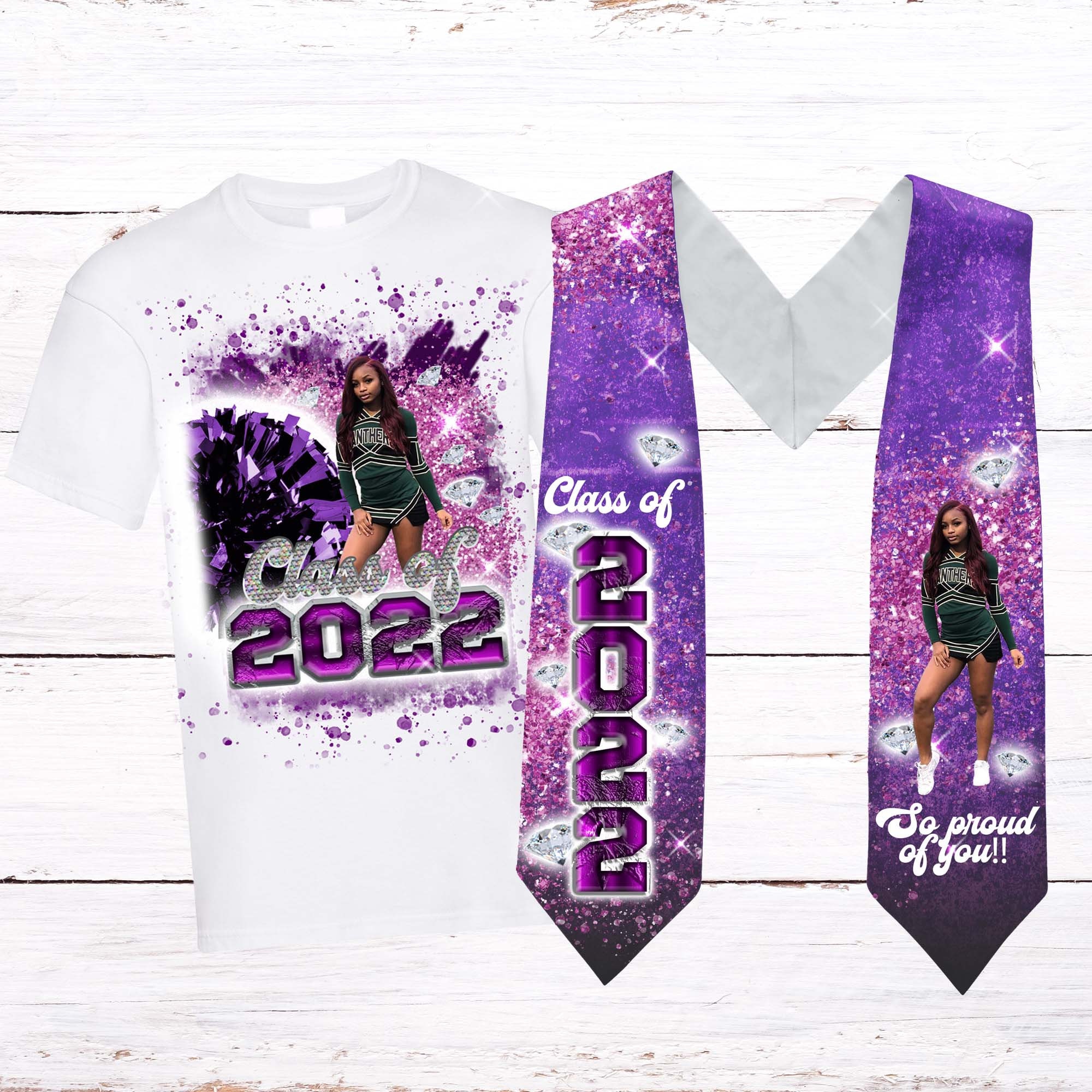 Custom Sports Graduation Stole: Personalized Sublimation Graduate Gift ...
