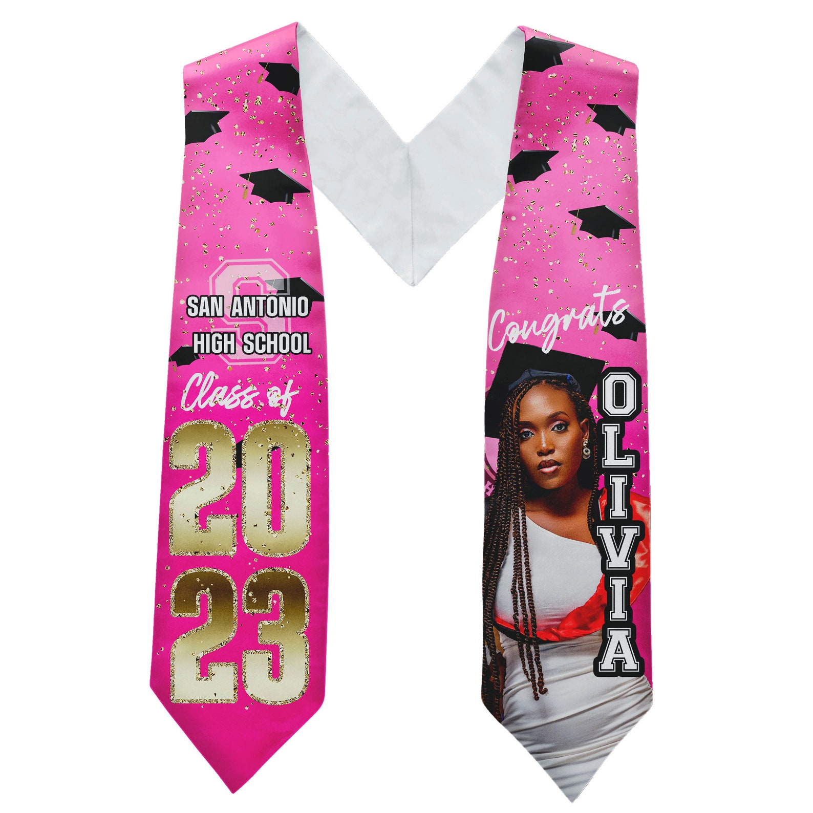 Custom Graduation Stole: Personalized Sublimation Graduate Gift - Etsy