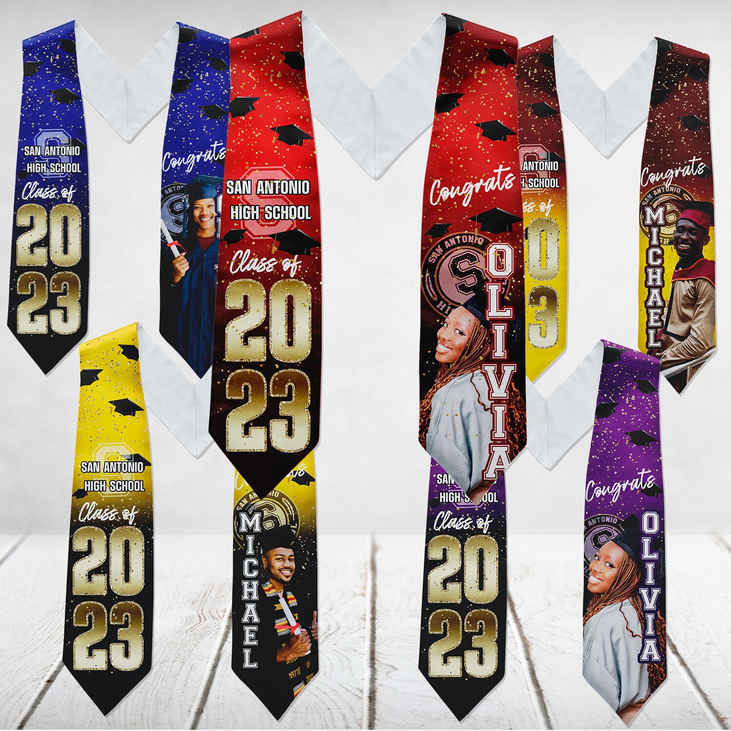 Custom Graduation Stole: Personalized Sublimation Graduate Gift - Etsy