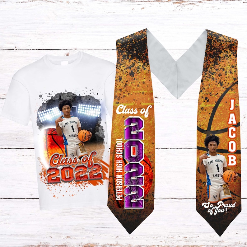 Custom Sports Graduation Stole: Personalized Sublimation Graduate Gift ...