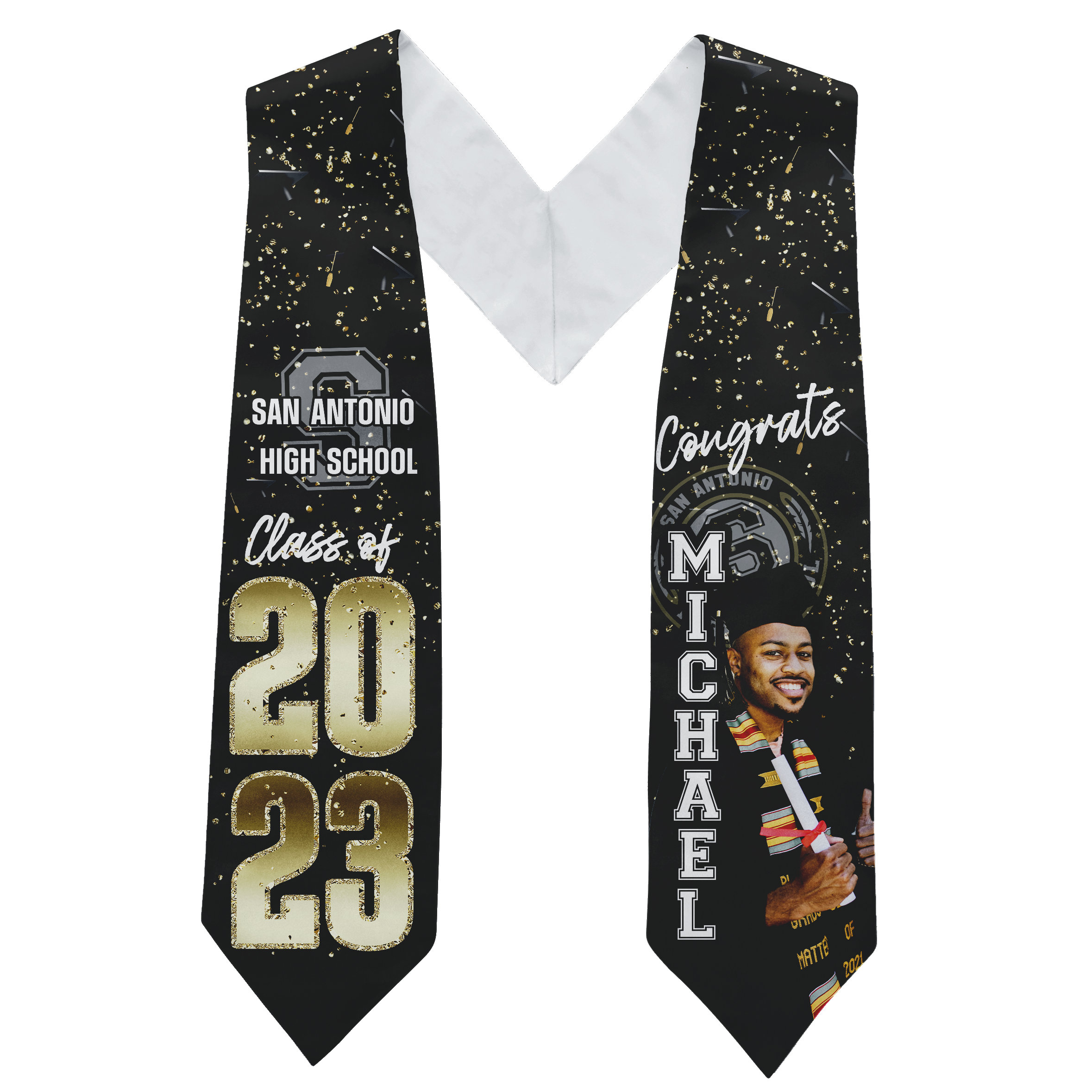 Custom Graduation Stole: Personalized Sublimation Graduate Gift - Etsy